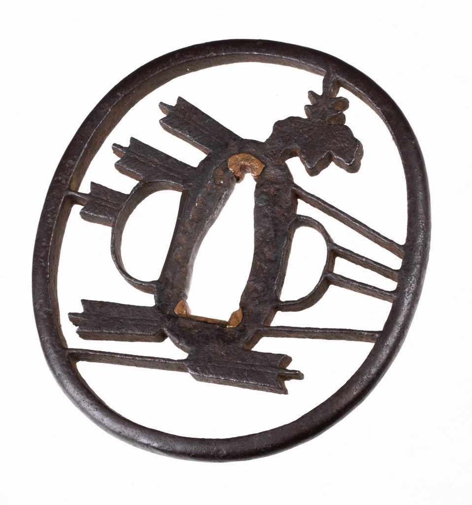 Iron Sukashi Ko-Akasaka Tsuba with NBTHK Hozon Tosogu – Soryu Antiques