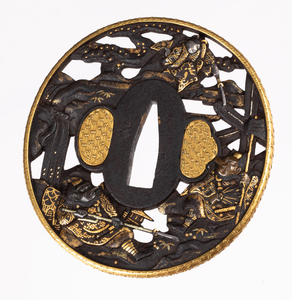 Soten School Tsuba with NBTHK Hozon Tosogu - Mt. Kurama – Soryu Antiques